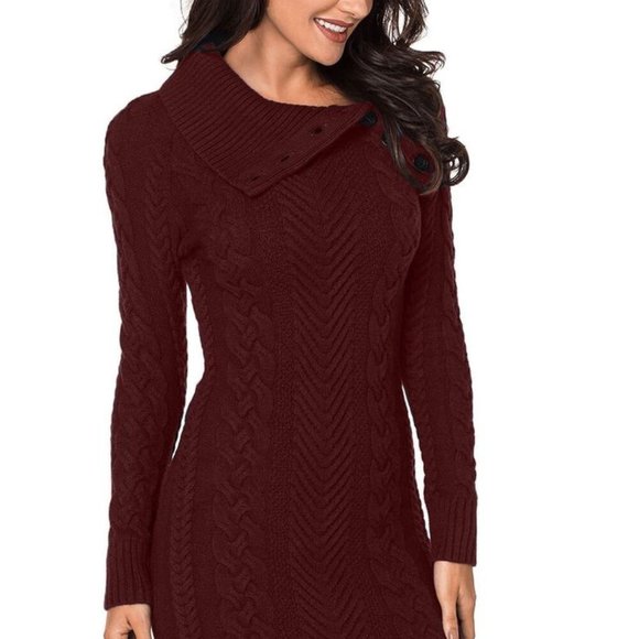 Moda International | Dresses | Sweater Dress Warm Cozy 3 Wool | Poshmark